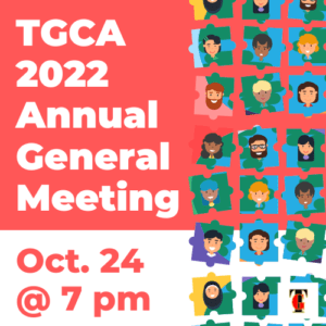 The 2022 TGCA AGM on Oct. 24, 7 pm