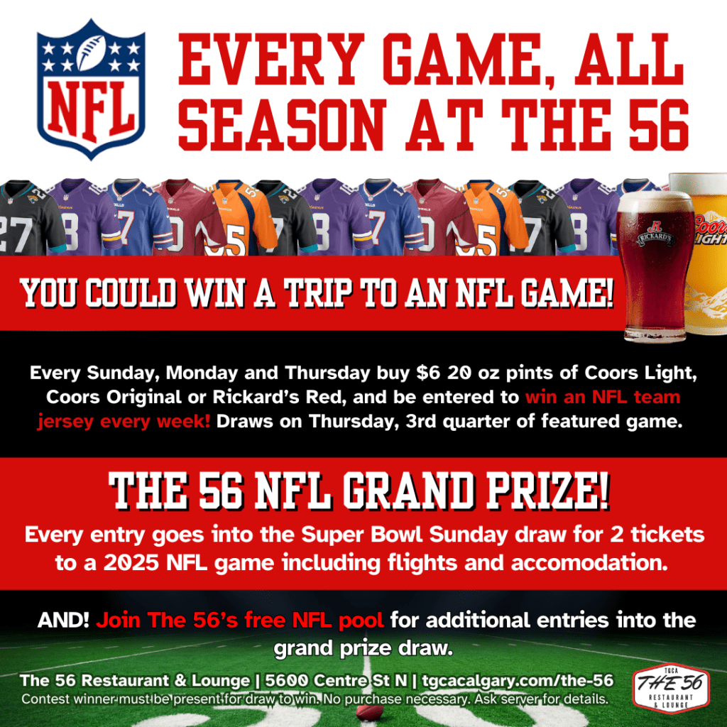 The 56 Restaurant and Lounge Menus