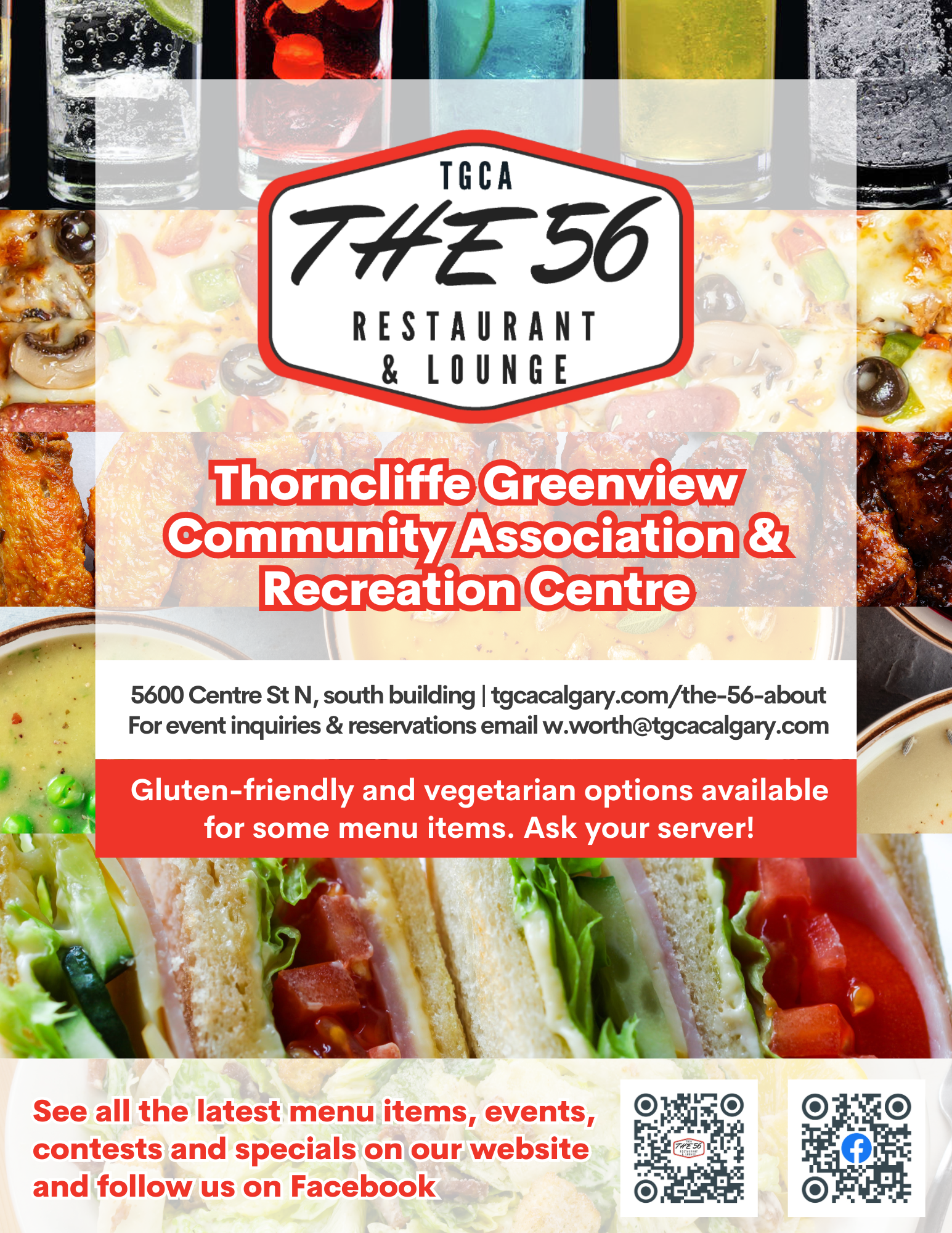 The 56 Restaurant and Lounge Menus
