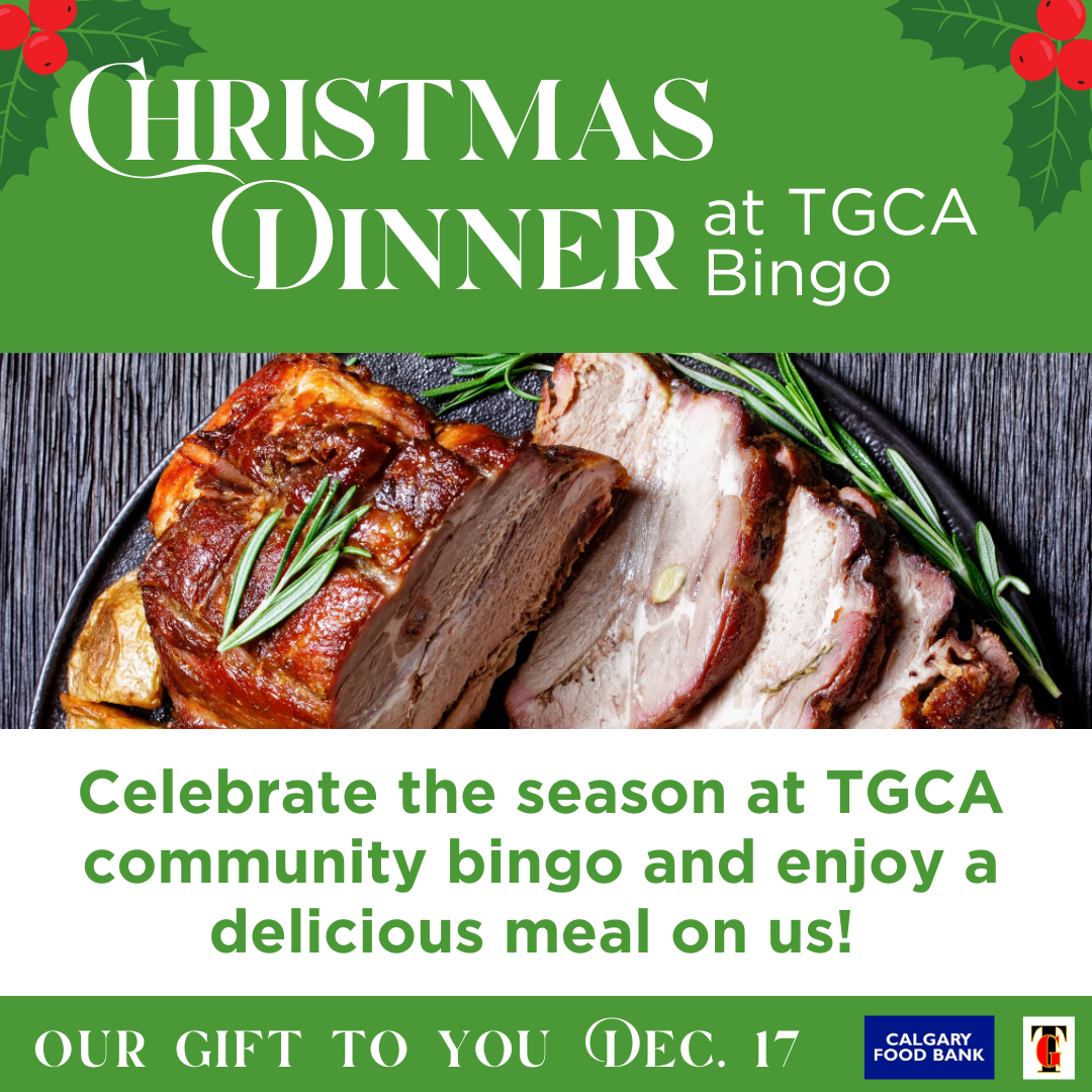 Christmas Dinner at TGCA Bingo - update!